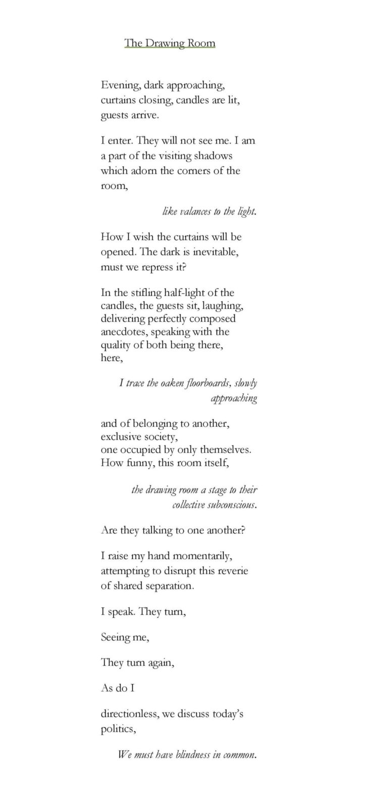 The Drawing Room - The Litmus