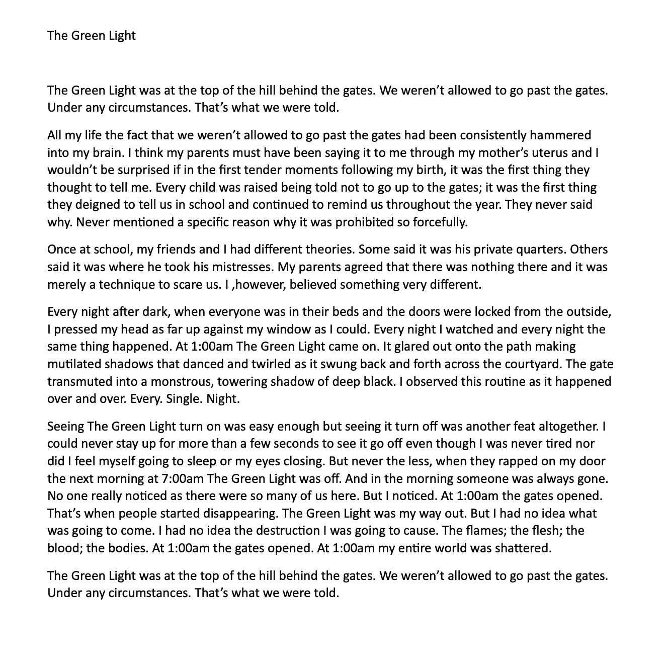 The Green Light by Rebecca Craddock - The Litmus