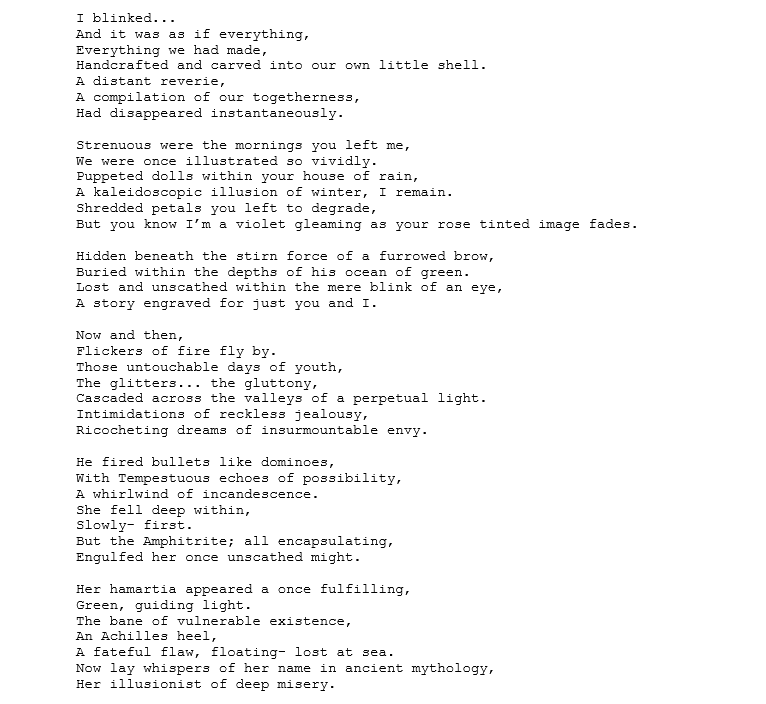 The Green Light by Gracie Fitzsimons, year 9 - The Litmus