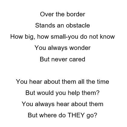 'Over the Border' by Natan, Year 9 - The Litmus